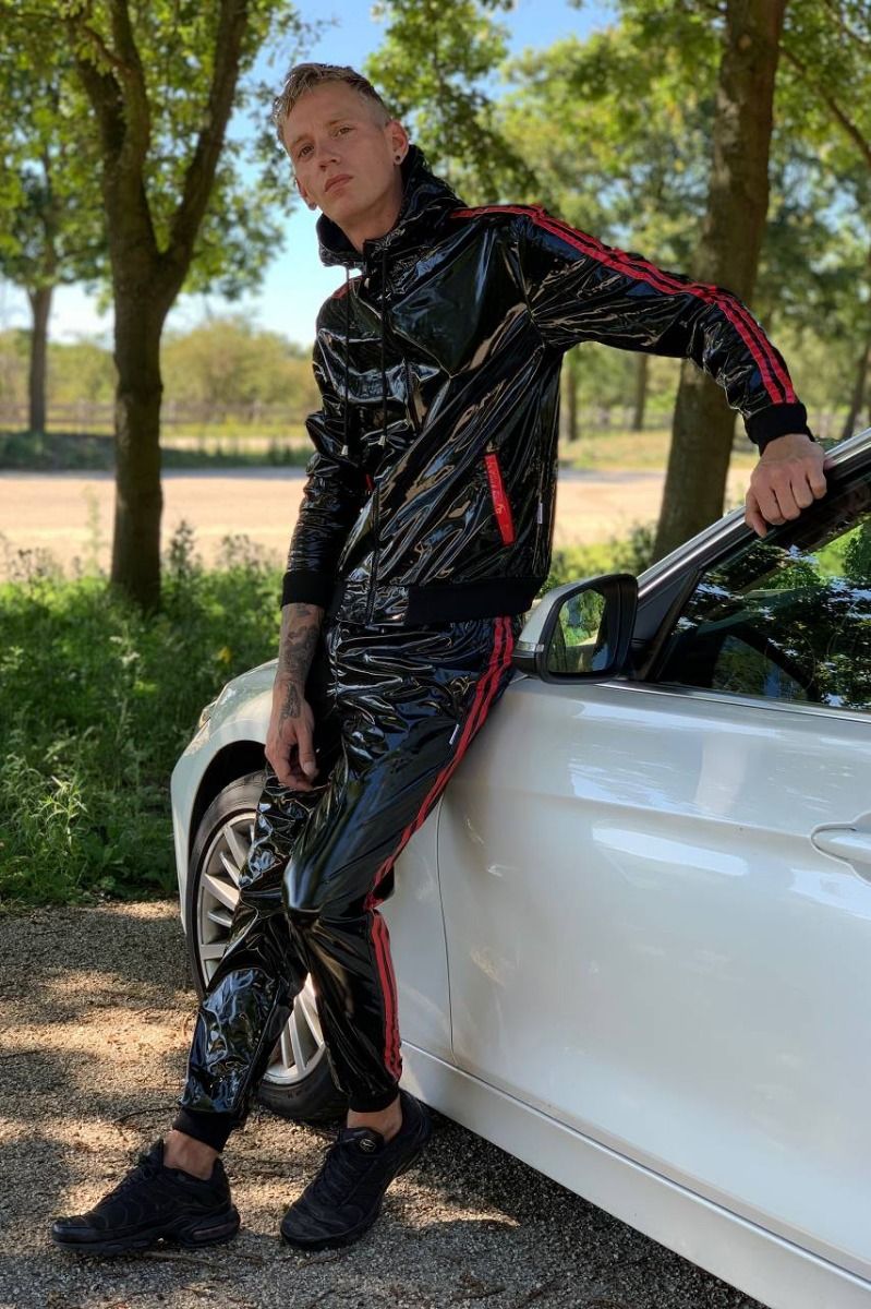 Mr Riegillio PVC Tracksuit Jacket - Red Stripes – BeastBoyGear